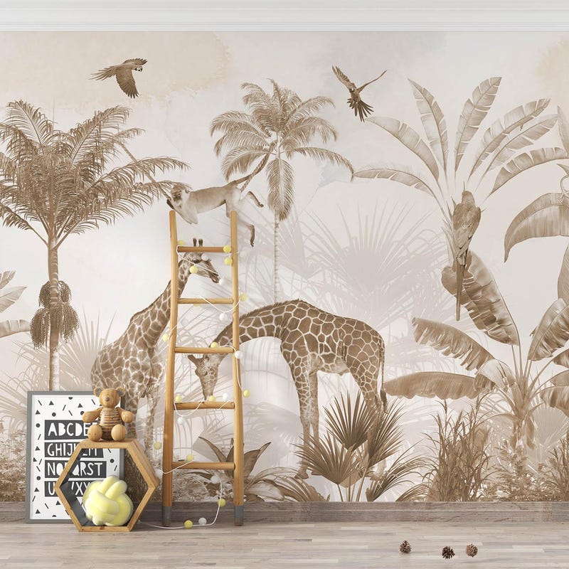 Children Safari Wallpaper - Etsy