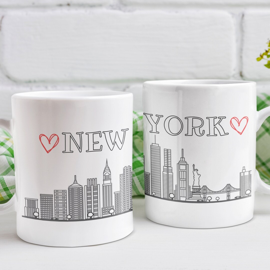New York Mugs, New York Skyline Mugs, NYC Mugs, I Love New York Mug - Etsy