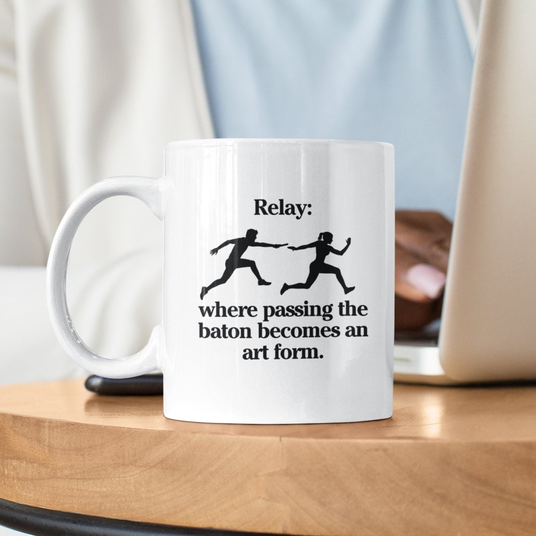 Funny Relay Running Ceramic Mug for Coffee / Tea, Olympics - Etsy