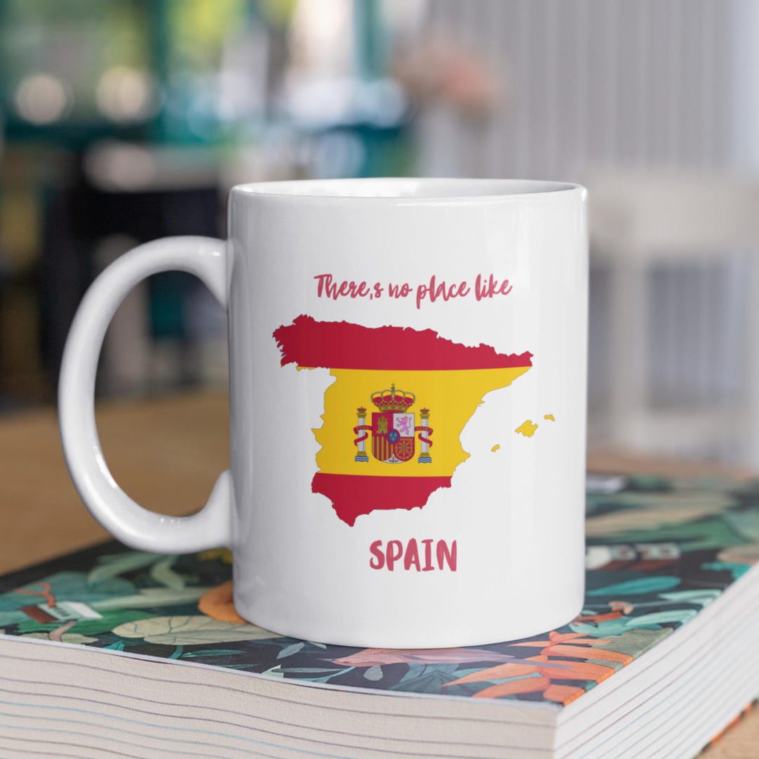 Cute Spain Map Mug, Spain Flag Mug, Spanish Mug, Spanish Gifts - Etsy