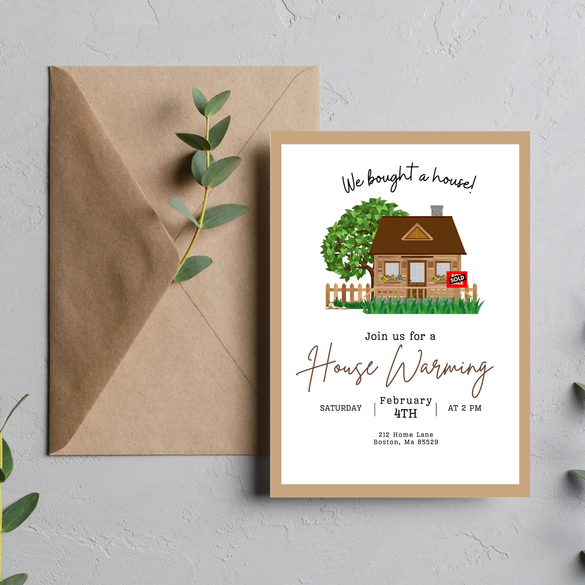 Editable House Warming Invitation Template, Printable Birthday Party ...