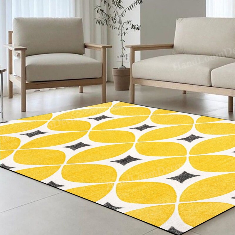 Yellow Rug - Etsy UK