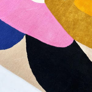 Handmade Multicolor Tufted Wool Rug, Area Rug, Hand Tufted Rug, Custom ...