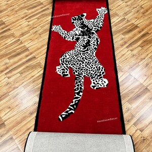 Handmade Stair Runner Leopard Print Rug Tuft Stair Rug Hand Tufted ...