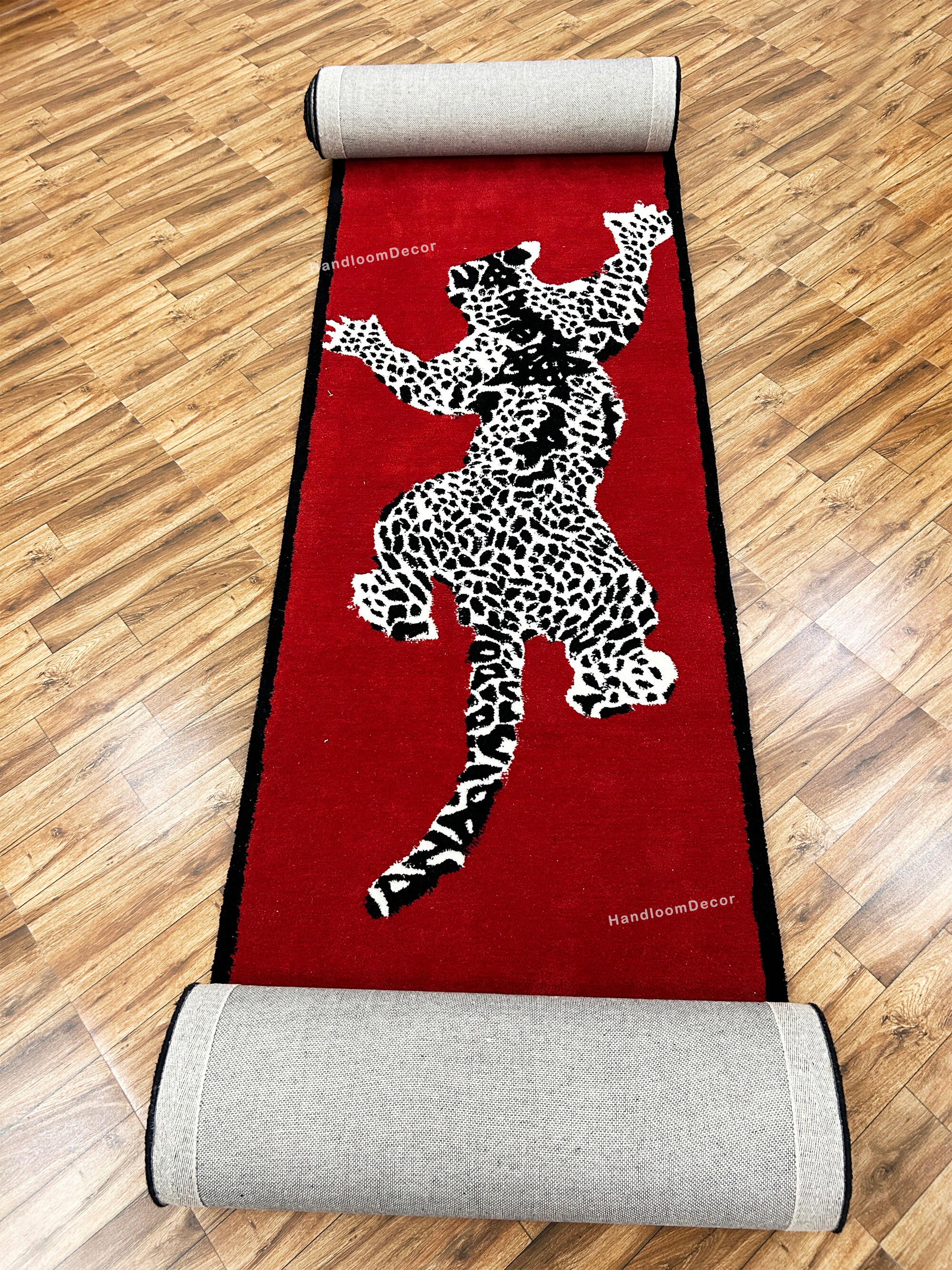 Handmade Stair Runner Leopard Print Rug Tuft Stair Rug Hand Tufted ...