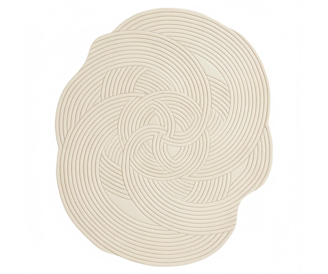 Irregular Shape Rug Handmade Irregular Wool Rug Chunky Woven Area Rug ...