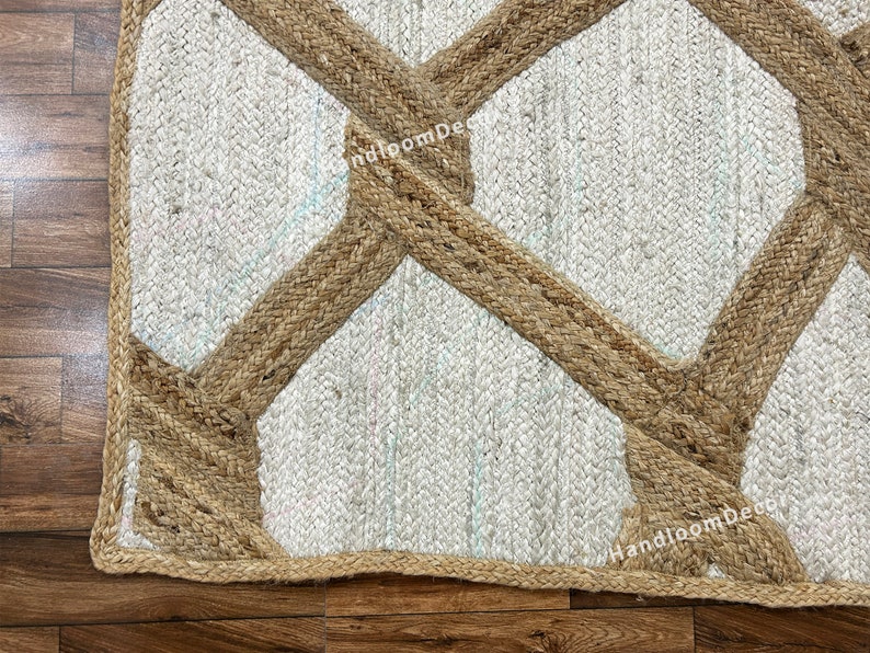 Hand Braided Indian Jute Rug Custom Size Rug Bohemian Decor Jute Runner ...