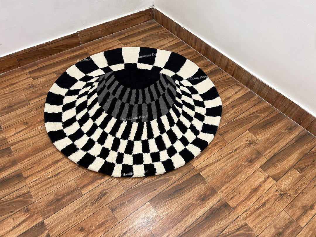 Black Hole Area Rug Handmade Rugs Home Décor Rug Large Area Rug Floor ...