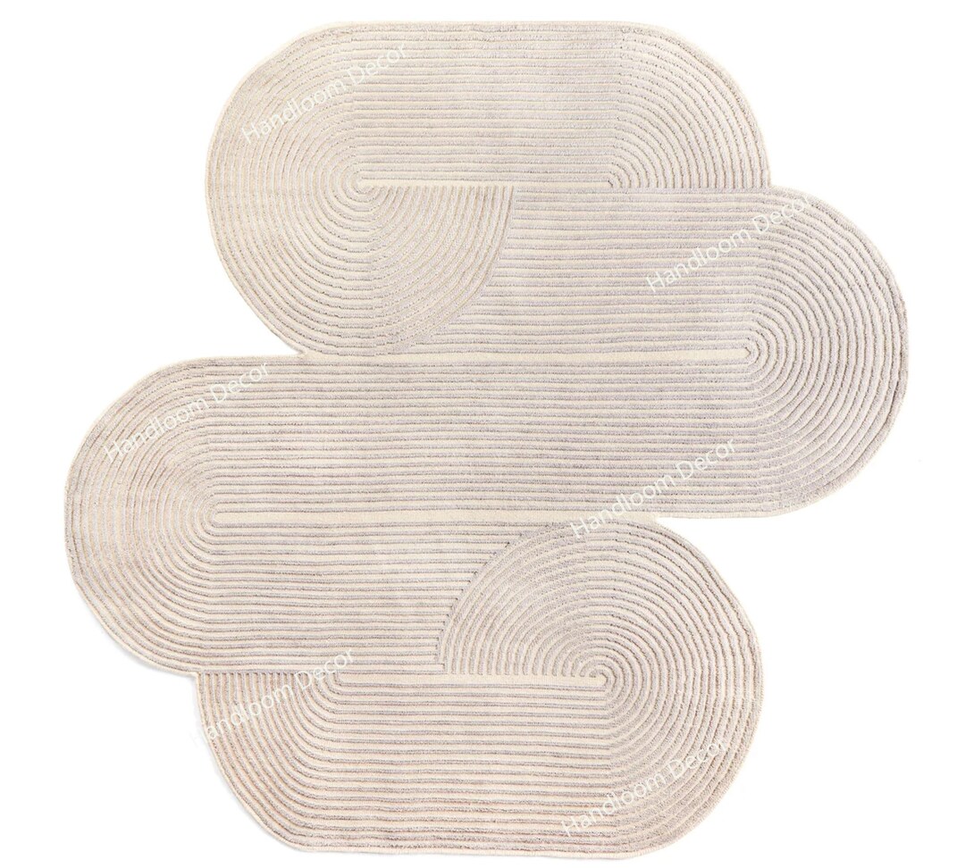 Irregular Shaped Rug Tufted Wool Rug Woolen Area Rugs Carpets for ...