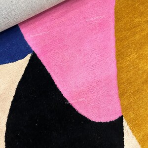 Handmade Multicolor Tufted Wool Rug, Area Rug, Hand Tufted Rug, Custom ...