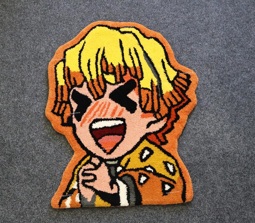 Zenitsu Anime Rug: Hand-tufted Wool Kids Room Carpet (1.5x2 Ft/45x60cm ...