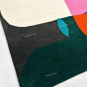 Handmade Multicolor Tufted Wool Rug, Area Rug, Hand Tufted Rug, Custom ...