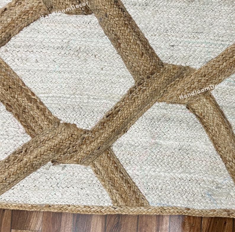 Hand Braided Indian Jute Rug Custom Size Rug Bohemian Decor Jute Runner ...