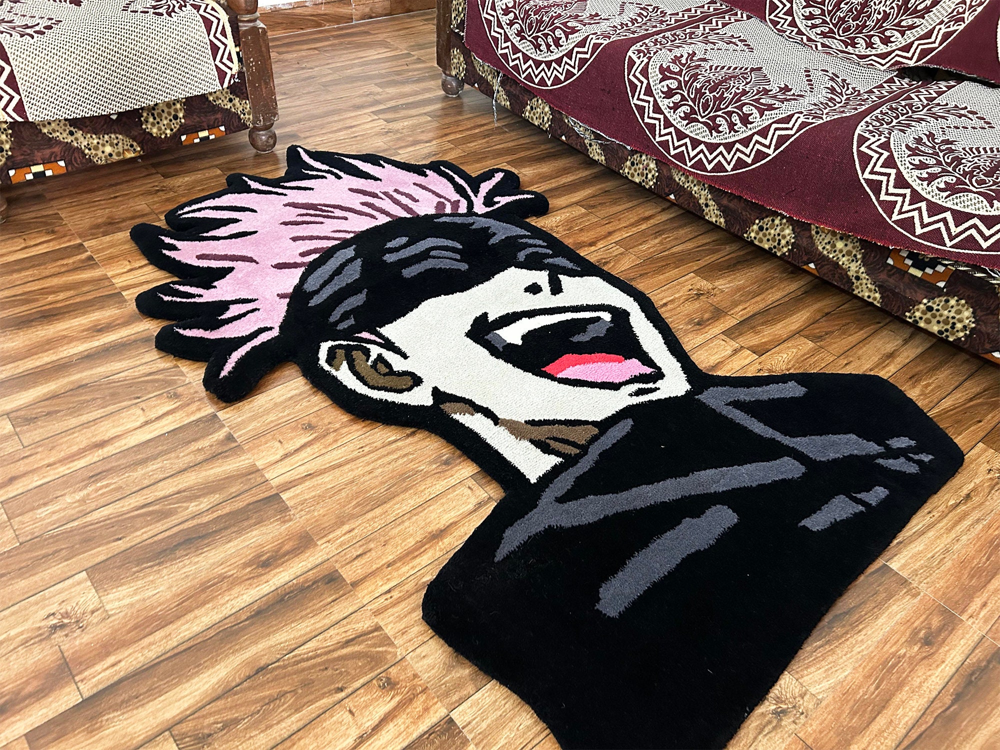 Modern Living Room Anime Wool Area Rug Satoru Gojo Bedroom Corridor ...