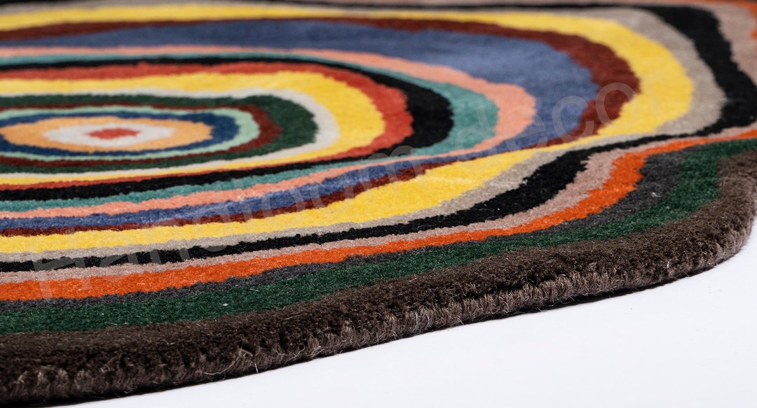 Irregular Shaped Rugs Odd Shape Rug Indoor Carpet Large Area Rug, 3x3 ...