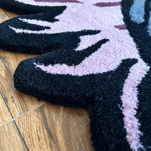 Satoru Gojo Anime Rug Tufted Wool Rug Large Area Rug Home Décor ...