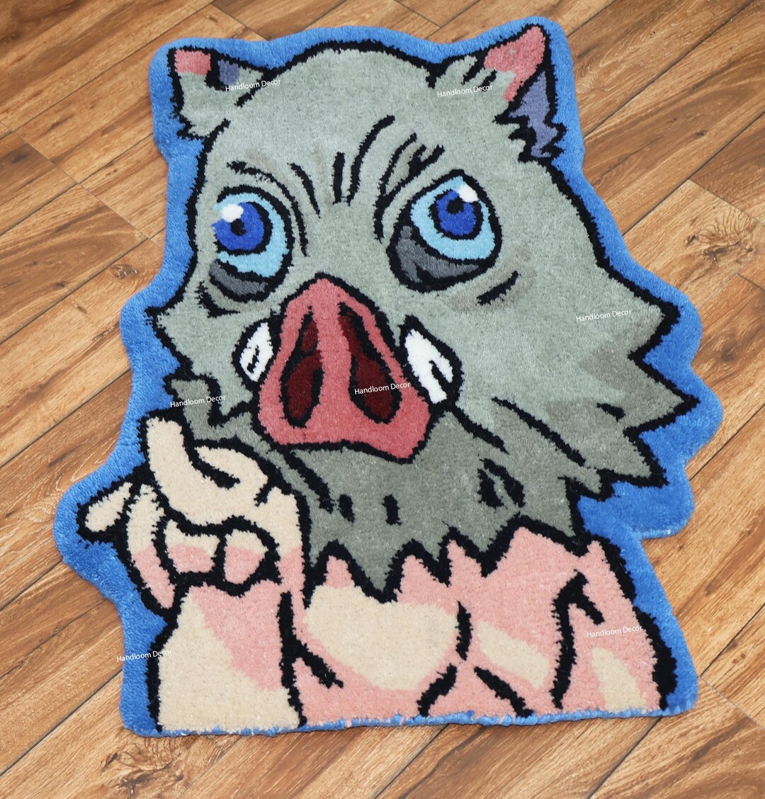 Inosuke Anime Rug, Modern Living Room Anime Wool Area Rug Bedroom ...