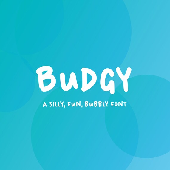 Budgy Font files and One Desktop License for Personal and | Etsy