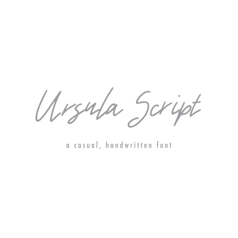 Ursula Script Font files and One Desktop License for Personal and ...