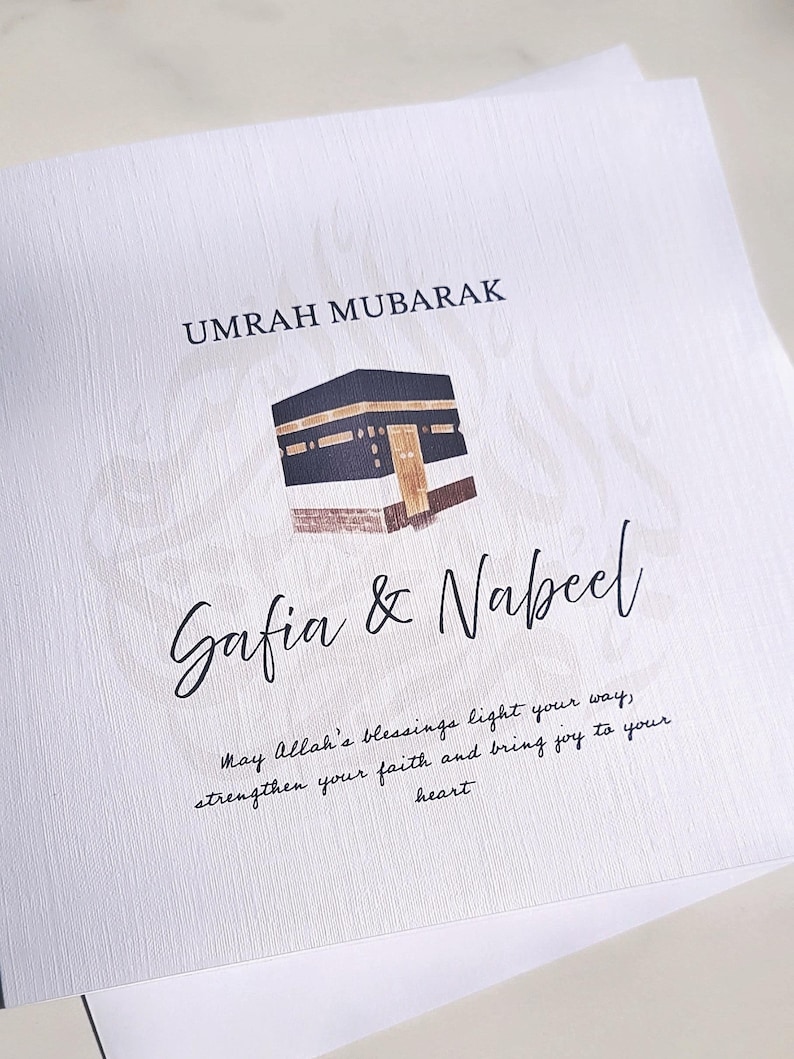 Personalised Umrah Mubarak Islamic Greeting Card - Etsy