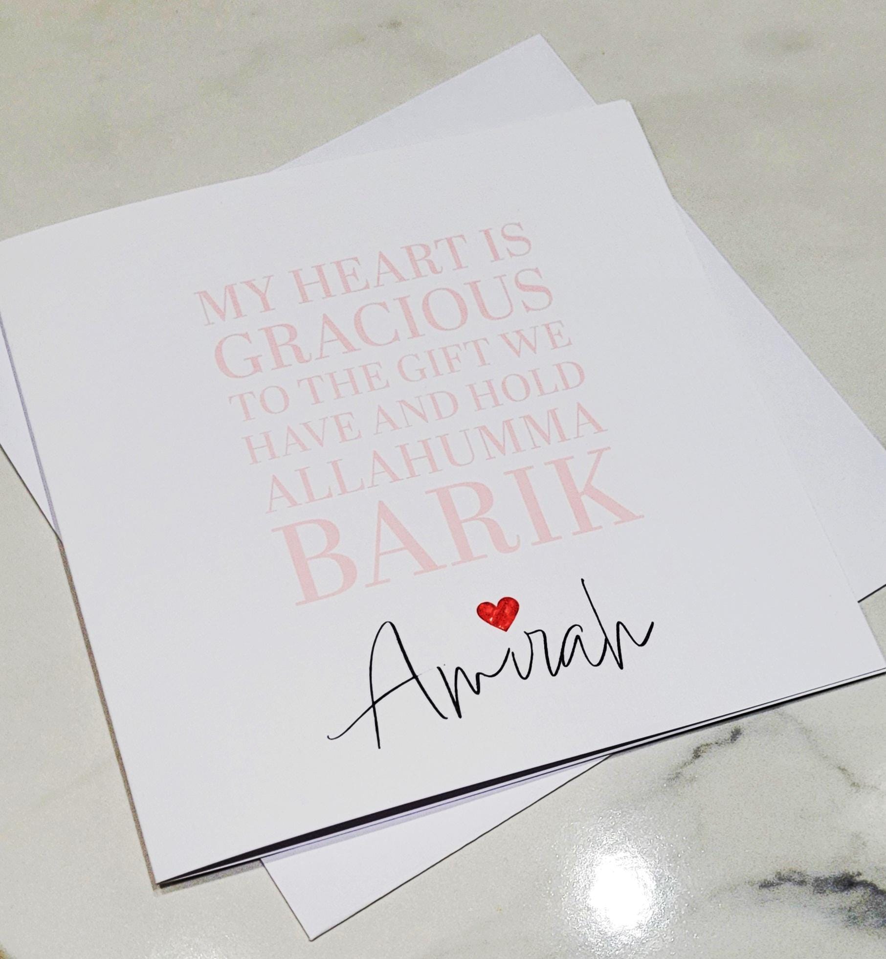 Personalised Islamic Anniversary Card, Wedding Card| Allahumma Barik - Etsy