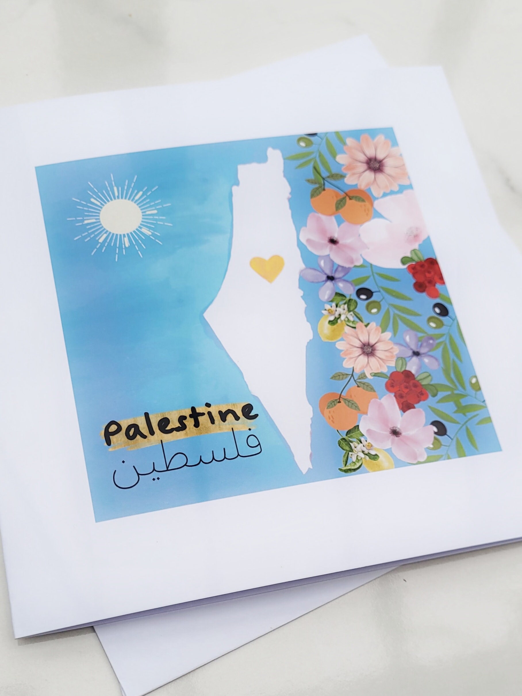 Palestine Card , Birthday Card, Arabic Card, Charity Card - Etsy
