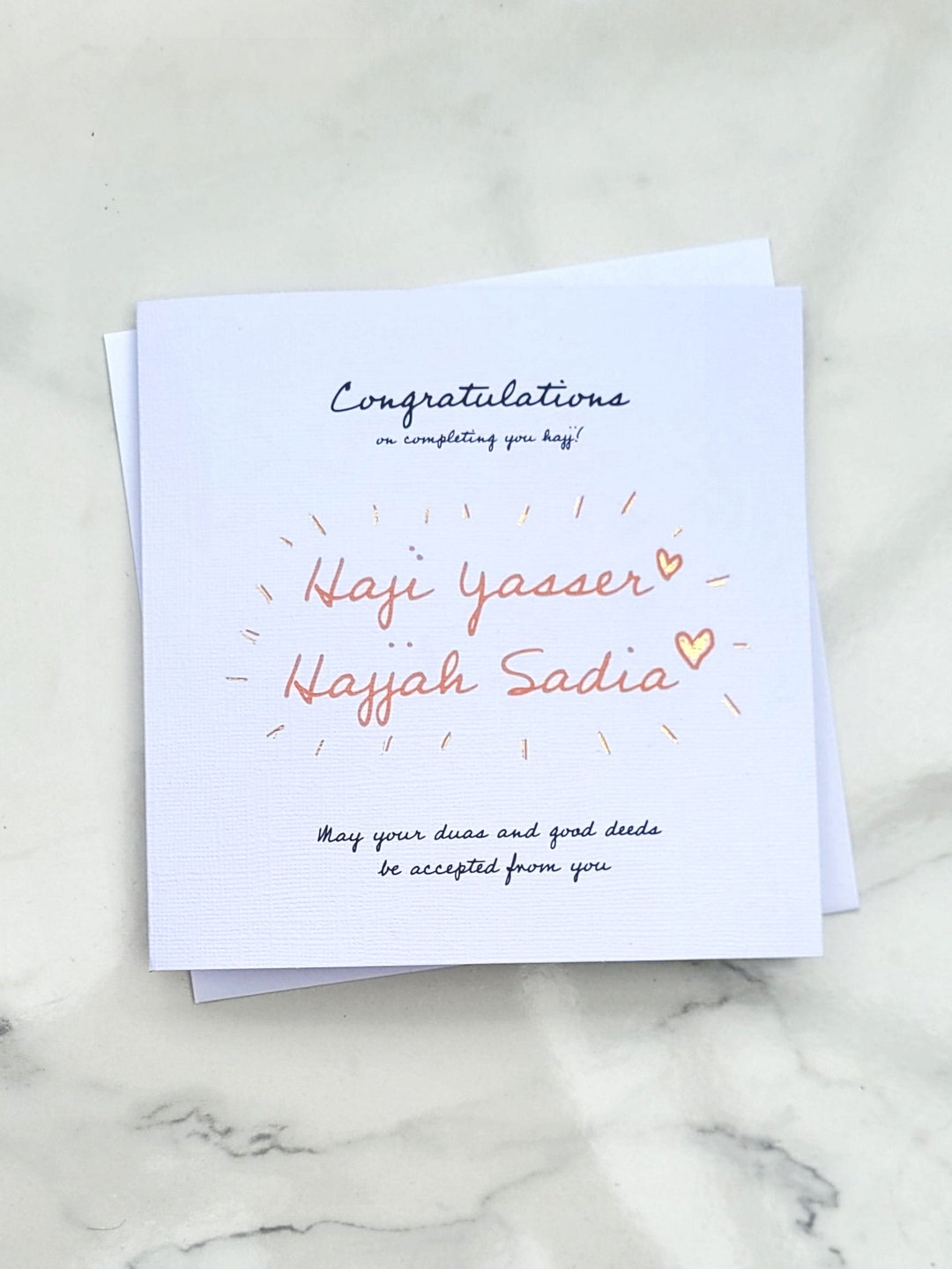 Haji and Hajjah Congratulations Hajj Mubarak Islamic Greeting Card - Etsy