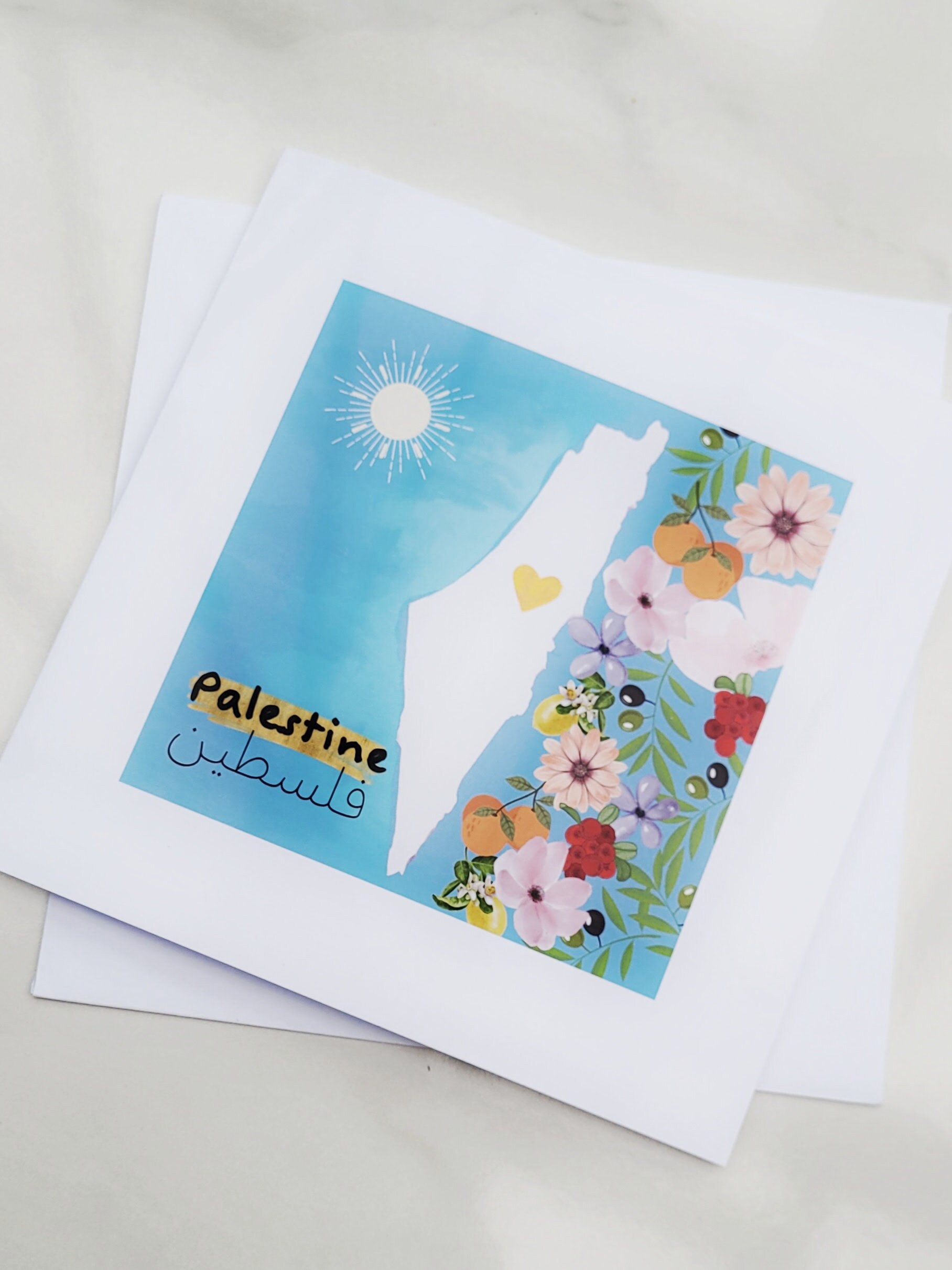 Palestine Card , Birthday Card, Arabic Card, Charity Card - Etsy