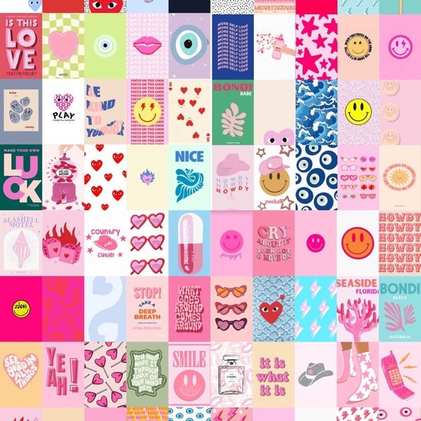 Preppy Wall Collage - Etsy