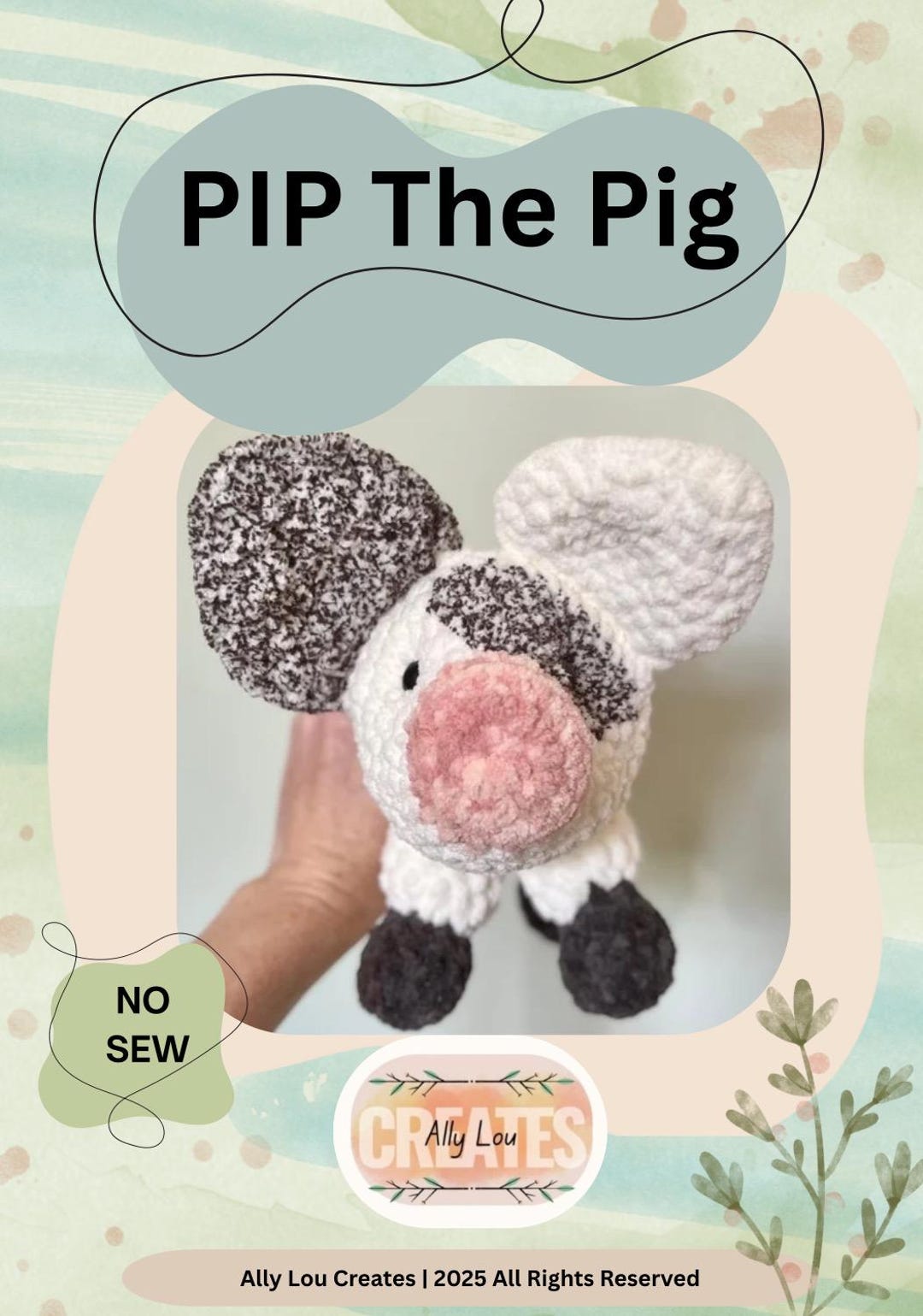 PIP the Pig Plush Crochet Pattern: Digital Download and PDF - Etsy