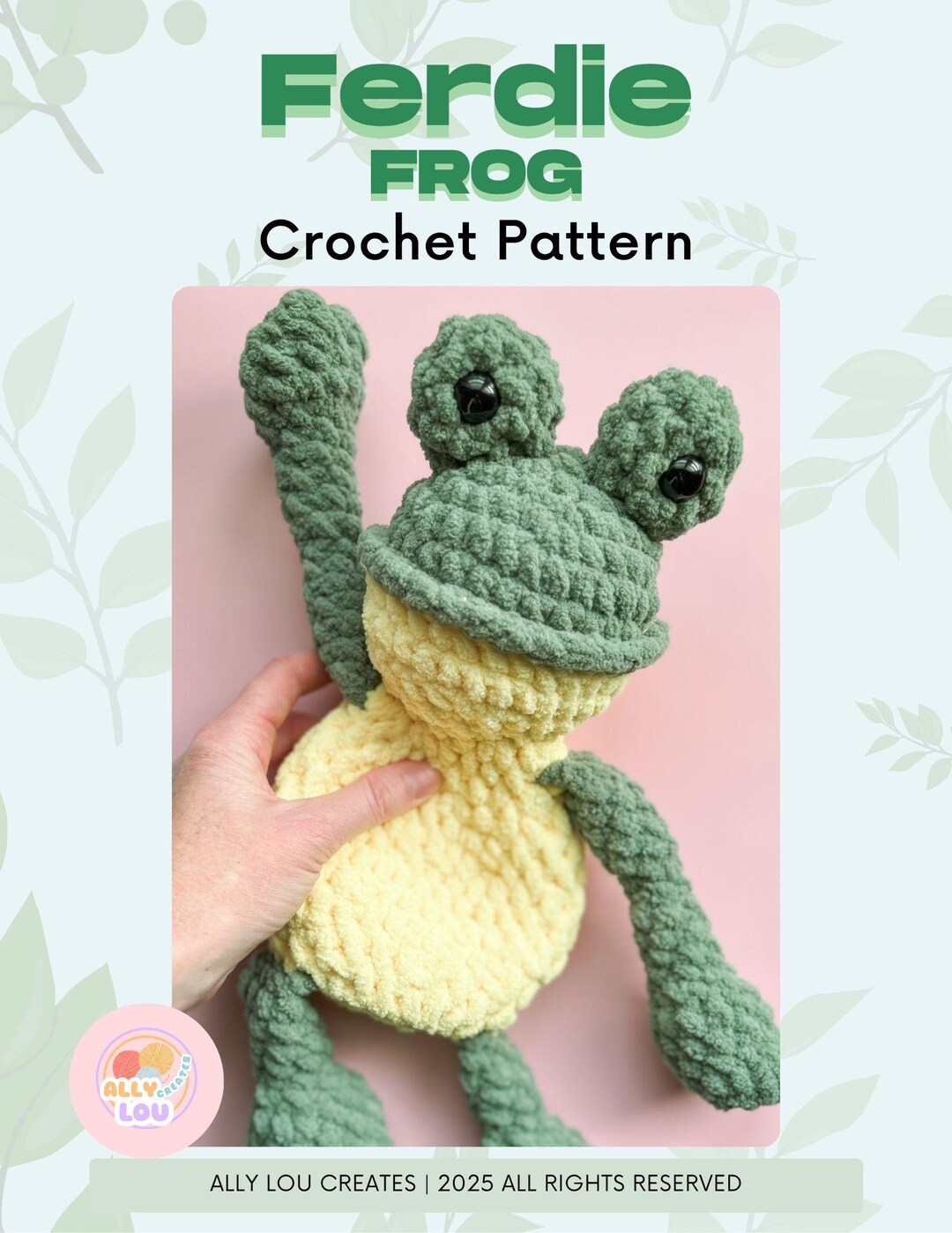 Ferdie Frog Snuggler Crochet Pattern (digital Download PDF) - Etsy