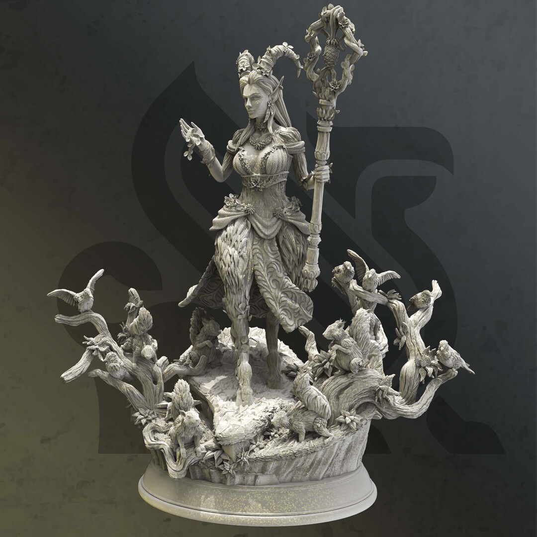 Flexible Resin Dnd Miniature Fantasy Female Satyr Fey-touched Faun ...