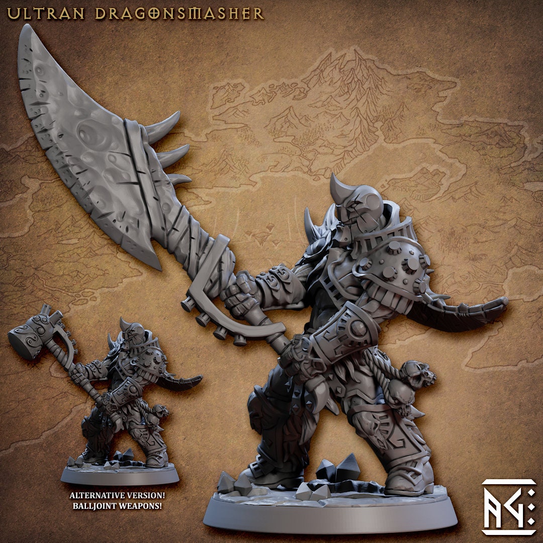 Flexible Resin Dnd Miniature Fantasy Warforged Ultran Dragonsmasher ...