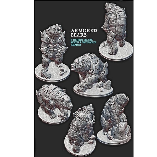 Dungeons and Dragons Armored Bear - Etsy UK