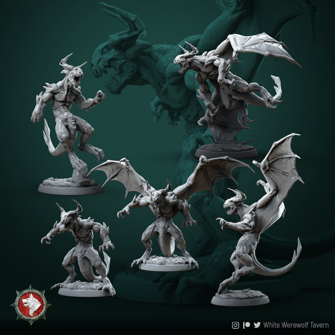 Devils Set 5 Variants Flexible High Details Stronger Legion of Devils ...