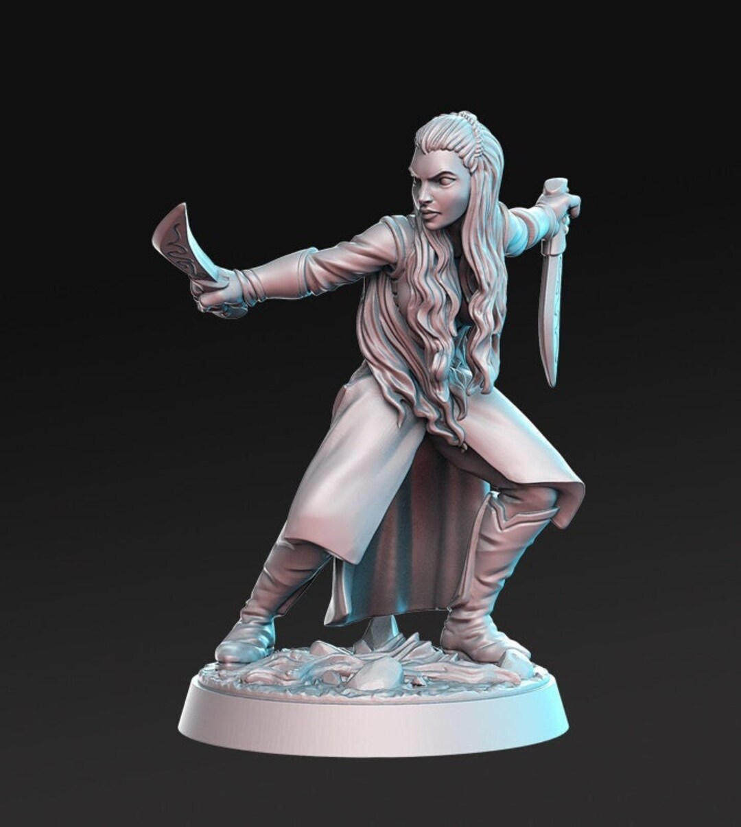 Auriel Flexible High Details Stronger Elven Fencer Against the Shadows ...