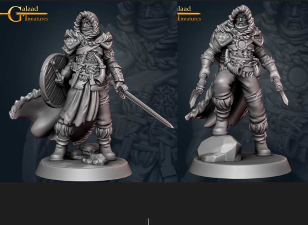 Flexible Resin Dnd Miniature Fantasy Ranger Scout Frost - Etsy