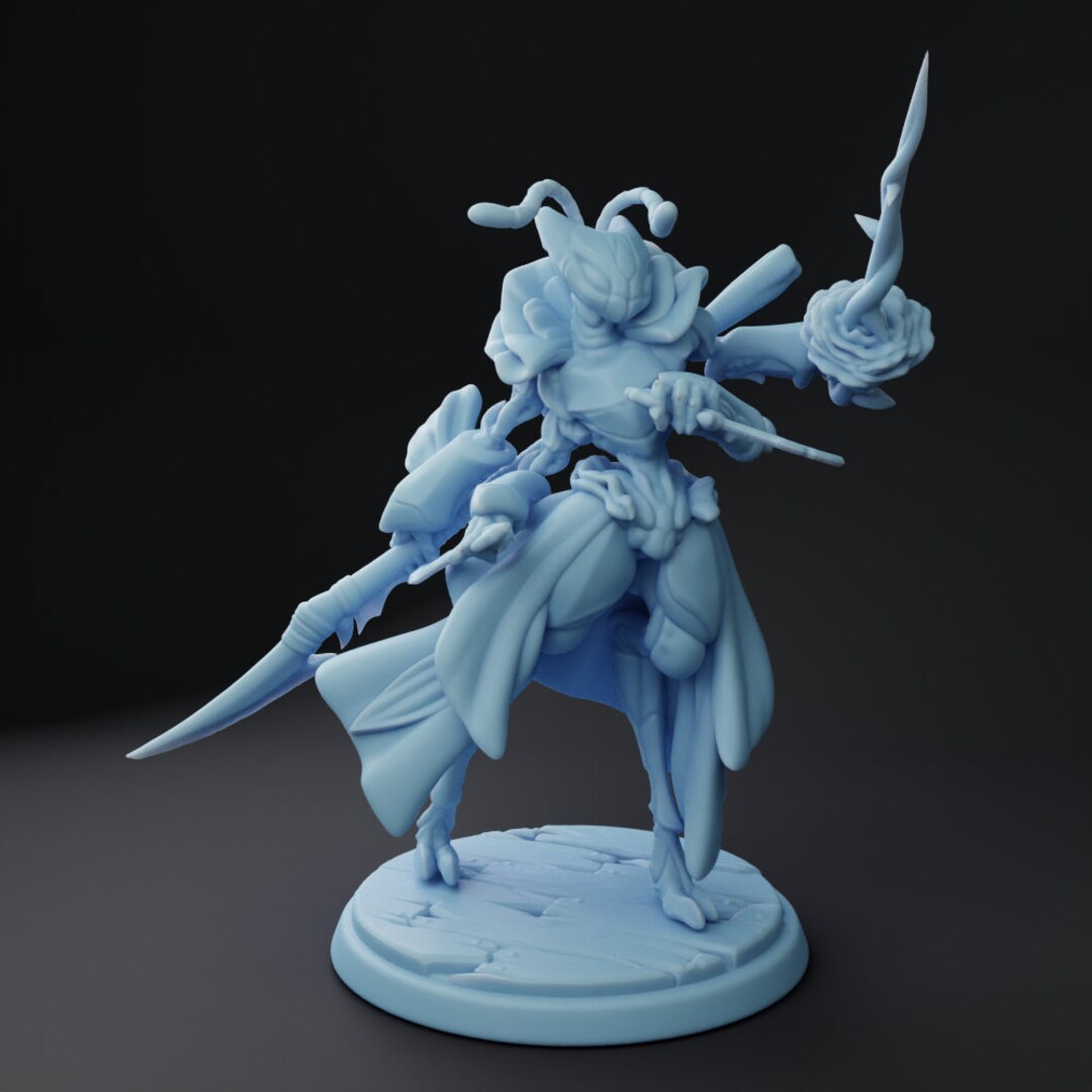 Flexible Resin Dnd Miniature Fantasy Thri-kreen Orchid the - Etsy