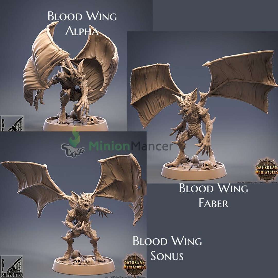 Blood Wing 3 Variants Flexible High Detail Stronger Vampires of ...