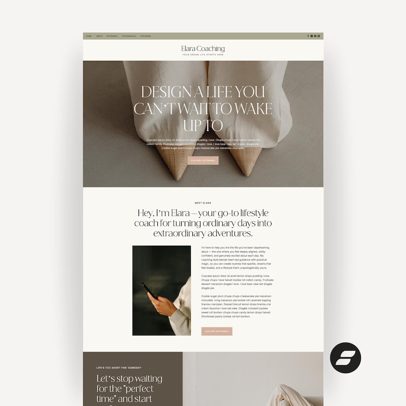 One Page Website Showit - Etsy