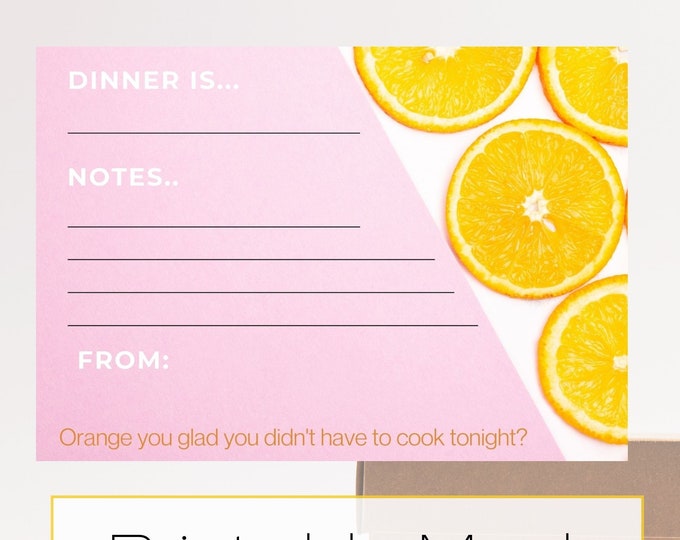 Printable Meal Delivery Note Meal Train Label Printable - Etsy