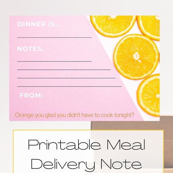 Meal Train Printable - Etsy