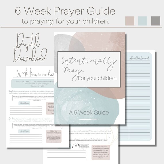 Praying for Children Prayer Guide Digital Prayer Guide - Etsy