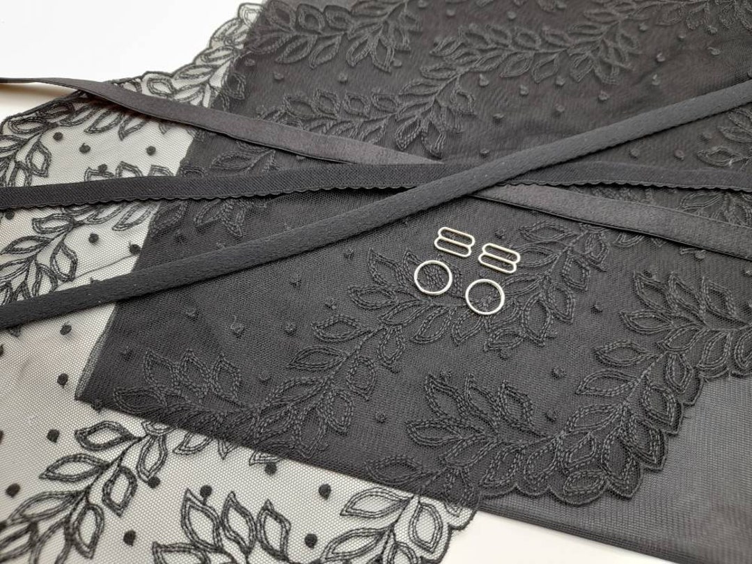 Bra Making Lace Kit Non Stretch 24 Cm Wide Raven - Etsy