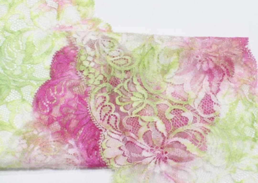 Flower Design Fancy Non Stretch Lace Trim 13cm Wide Nylon Lace Fabric ...