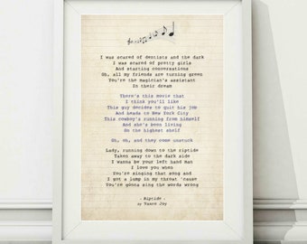Riptide Song Art - Etsy