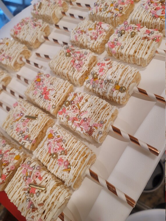 Pretty Pink Rice Krispy Treats - Etsy