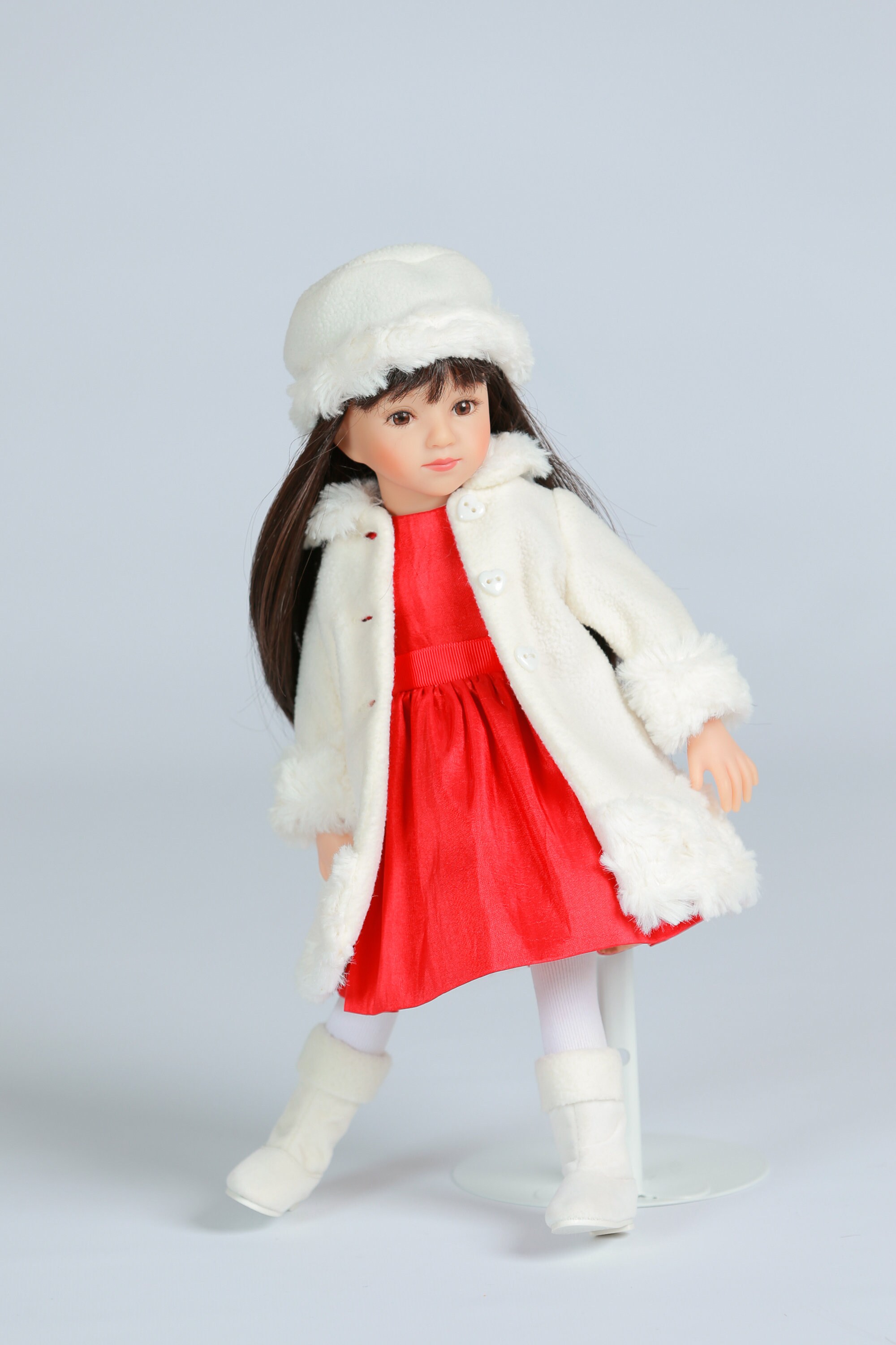 Doll White Winter Coat Set, Fits 13 Inch Dolls and Little Darlings by ...