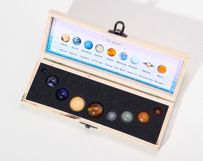 Crystal Gemstone Balls Solar System Gemstone Ball Sphere Nine Planets ...