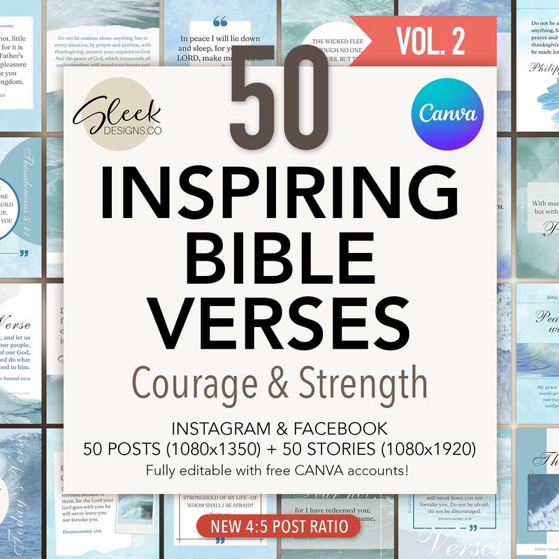 Bible Verse Cards Courage - Etsy